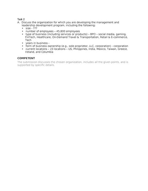 C210 Task 2 Scratchpad Task Outline Task 2 A Discuss The