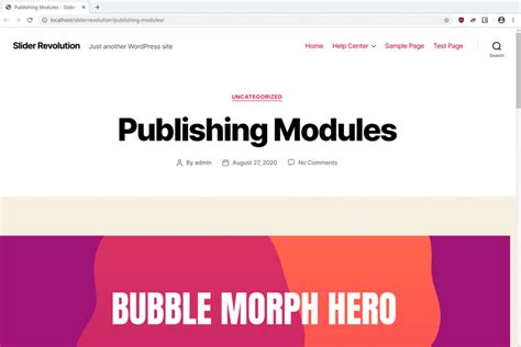 Slider Revolution Manual Hide Theme Elements Via Blank Page Template