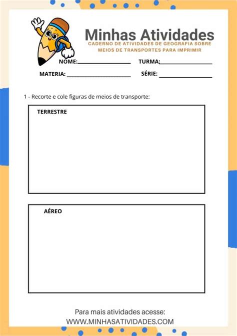 Atividades De Geografia Sobre Transportes