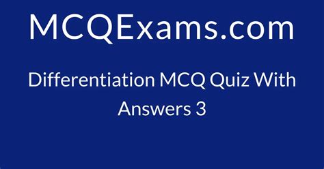 MCQ Questions For Class Commerce Applied Mathematics Differentiation Quiz MCQExams