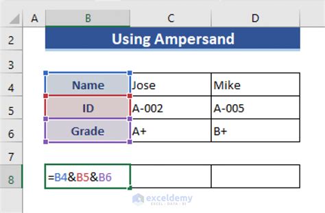 How To Combine Rows In Excel 6 Easy Methods Exceldemy