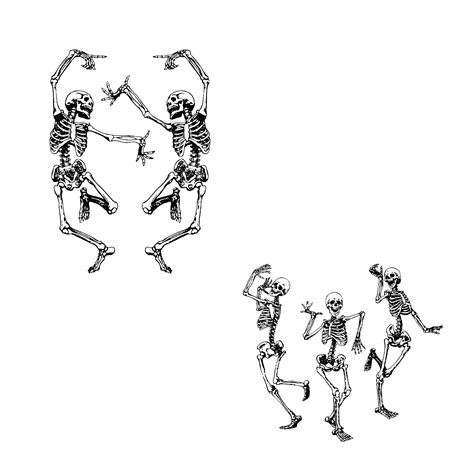 Dancing Skeletons Svg Skeleton Funny Dance SVG Skeleton SVG