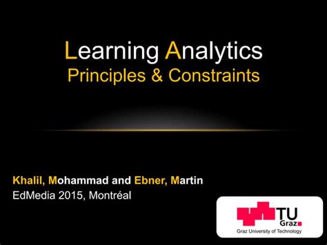 Learning Analytics Principles And Constraints Ppt