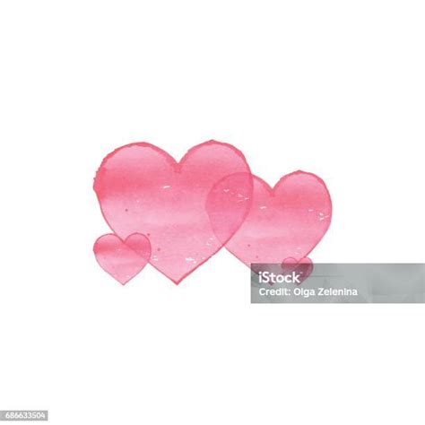 흰색 바탕에 수채화 마음입니다 가족 그림어머니 아버지 및 2 명의 아이 들 벡터 수채화 가족 아이콘입니다 Health에 대한 스톡 벡터 아트 및 기타 이미지 Istock