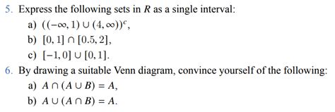 Solved Express The Following Sets In R As A Single Chegg