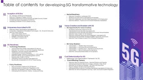 Developing 5g Transformative Technology Powerpoint Presentation Slides Ppt Sample