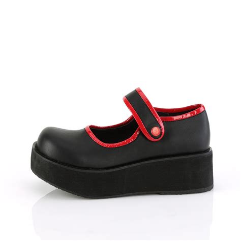 Platform Hook N Loop Black And Red Mary Jane Shoes Sprite 01 Nuclear