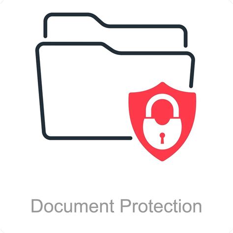 Document Protection And Secure Icon Concept Vector Art At Vecteezy