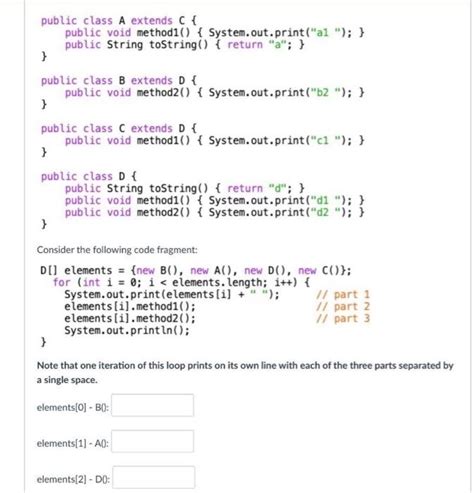 Solved Public Class A Extends C Public Void Method1