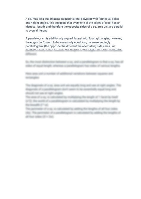 SOLUTION What Is The Difference Between A Square And A Rectangle Studypool
