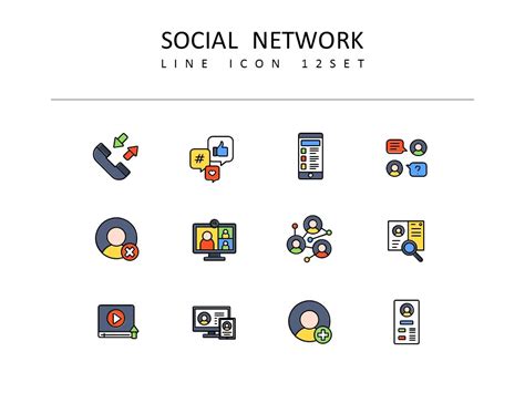 소셜 네트워크 아이콘 벡터 모음