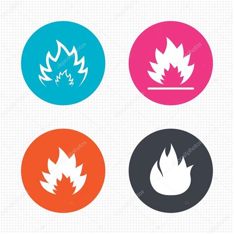 Fire Flame Icons Stock Vector Image By ©blankstock 78205770