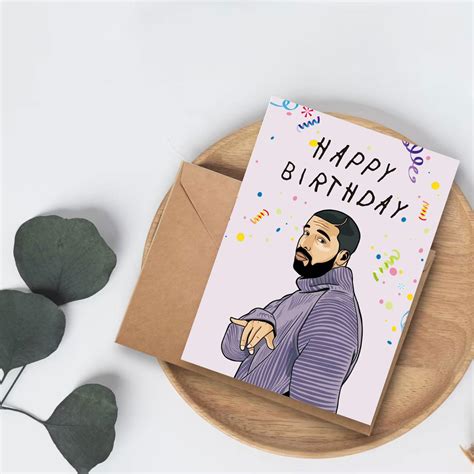 Faebesh Drake Birthday Card Happy Birthday Pop Art Cardsdrake