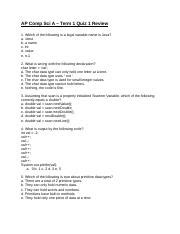 Unit 1 Lesson 3 Review Questions AP Computer Science A Pdf 1 27 2021 Unit 1 Lesson 3