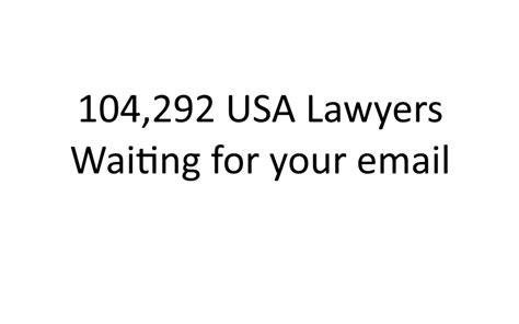 Usa Lawyer Database Customers Waiting For You