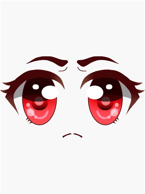 Angry Anime Girl Face Sticker For Sale By Breannaki Redbubble
