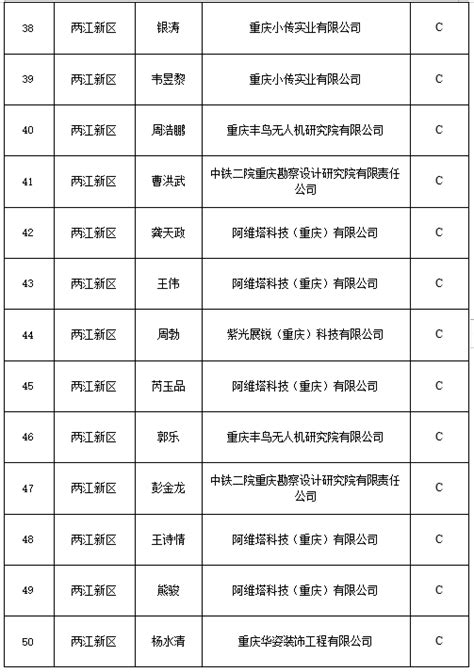 第四十一批鸿雁计划拟认定人选公示 重庆英才网