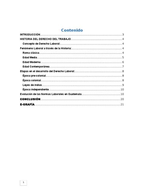 Historia Del Derecho Laboral Pdf Guatemala Derecho Laboral