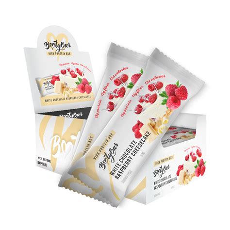 Протеиновые батончики BotyBar classik 20*50 г, вкус: малиновый чизкейк ...