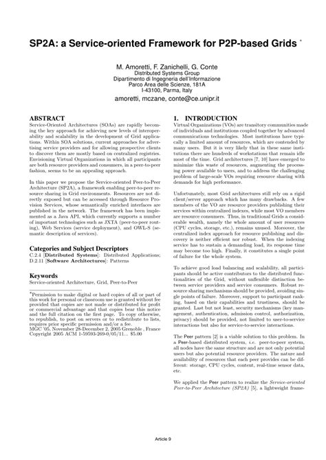 pdf sp2a a service oriented framework for p2p based grids