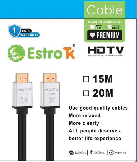 Hdmi Cable 20 Meter 102 Gbps At ₹ 1299piece In Hyderabad Id