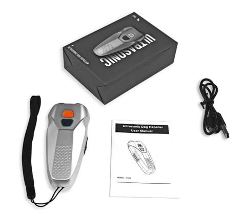 ᐉ Відлякувач собак ультразвуковий Ultrasonic Pu70 з фонариком індикатором зарядки акумулятором