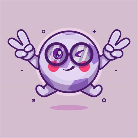 Cute Soccer Ball Character Mascot With Peace Sign Hand Gesture Isolated