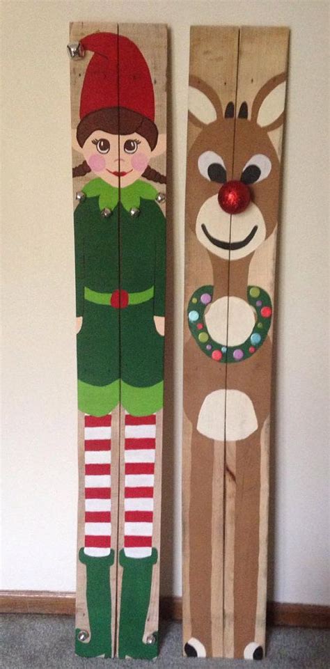 Reclaimed Wood Pallet Santa Mrs Claus Rudolph Elf By Palletsbyus