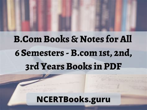 B Com Books And Notes For 1st 2nd 3rd Years In Pdf All 6 Semesters