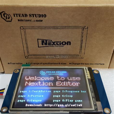 jual nextion 2 8 hmi uart lcd tft touchscreen 320x240px for arduino