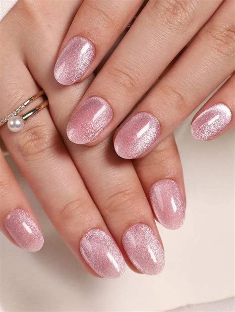 10 piezas de uñas postizas cortas prensadas en forma ovalada hechas a