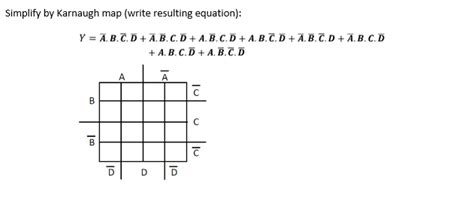 Solved Simplify By Karnaugh Map Write Resulting Equation Chegg