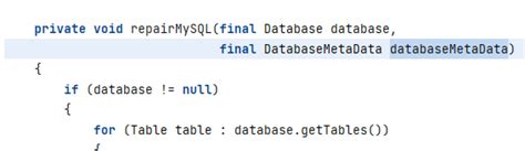 Refactoring Databasemetadata Databasemetadata Is Passed In Almost