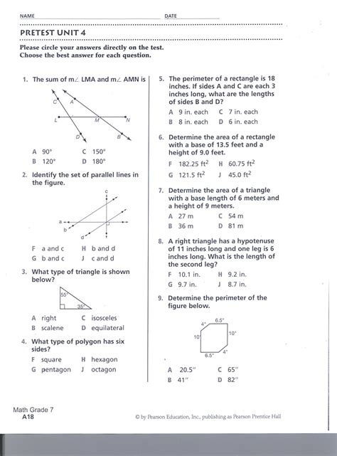 Pretest Unit 4 Cheryl Nishida