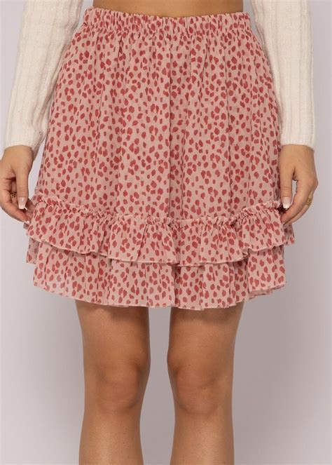 Sassyclassy Rüschenrock Mini Rock Damen Mit Punkten A Linien Rock Kurz