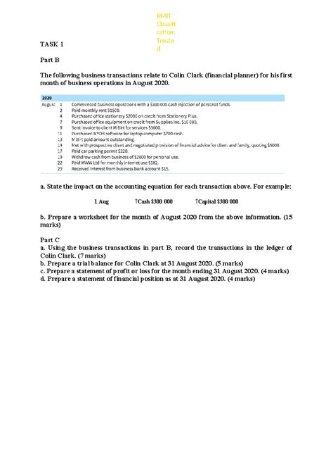 Week 4 Tutorial Question Answer Template Classifi Cation Truste D