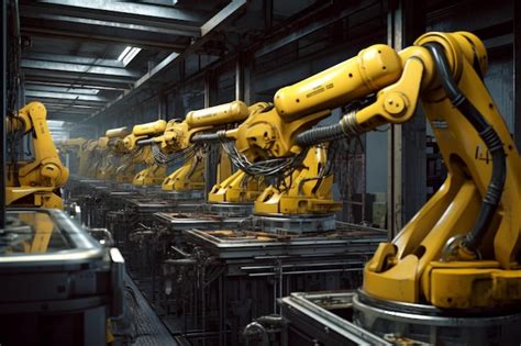 Premium Photo Durable Robotics Arm Factory Industrial Generate Ai