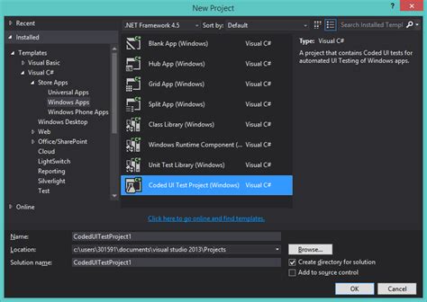 C Coded Ui Test Windows Universal Apps Stack Overflow