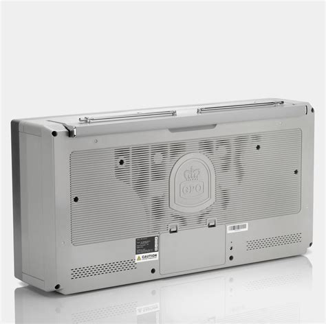 Gpo Brooklyn Bluetooth Boombox Stereo Silver Cassette And Cd Player