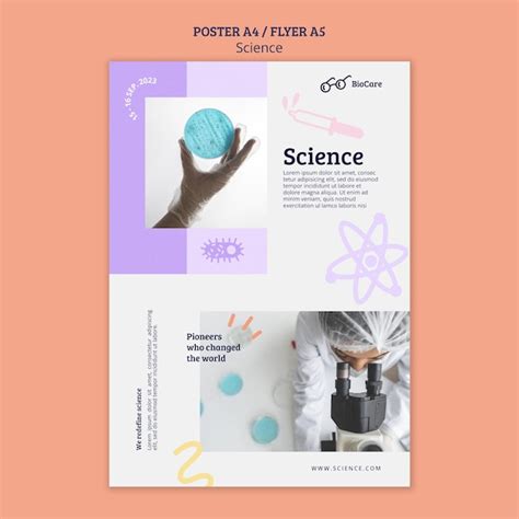 Free Psd Science And Tech Vertical Poster Template