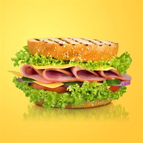 Premium Photo Sandwich With Ham Cheese And Tomato