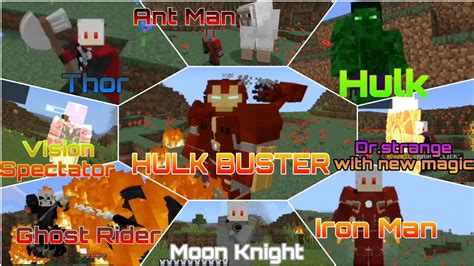 Marvel Superheroes Addon Mod For Minecraft Pe YouTube