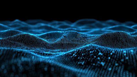 Blue Binary Code Cascades In A Hypnotic Digital Rain Generating An Abstract Scene Filled With