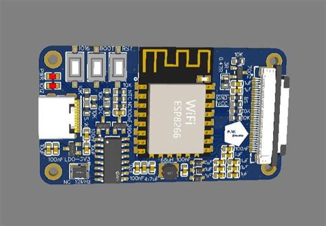 Esp8266 黑水屏 驱动板 嘉立创eda开源硬件平台