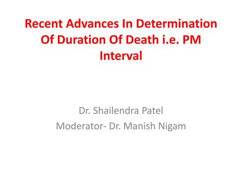 Post Mortem Interval Pptx