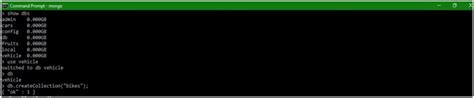 Creating A Collection In Mongodb And Show The List Of Existing Ones