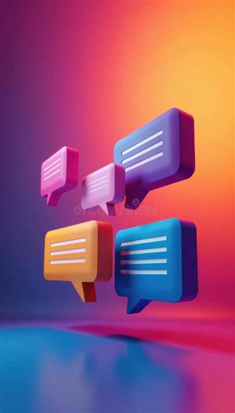 Modern Website With Floating Chatbot Speech Bubbles Interface