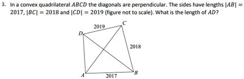 Solved Ina Convex Quadrilateral Abcd The Diagonals Are Perpendicular