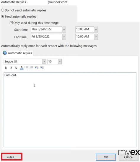 How To Set Up Outlook Automatic Reply MyExcelOnline