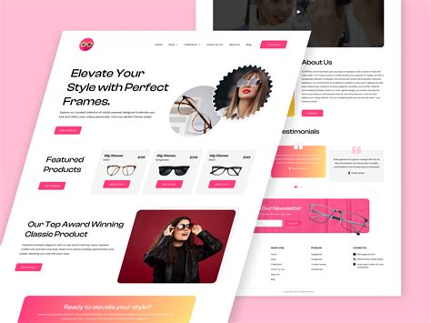 Eyewear😎 Landing Page Ui Design By Indylogix Solutions On Dribbble